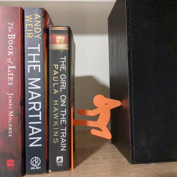 3D Printed Stick Man Bookends: Whimsical Book Decor - Etsy
