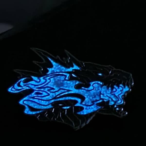Kaiju Godzilla Glow-in-the-dark Enamel Pin - Etsy