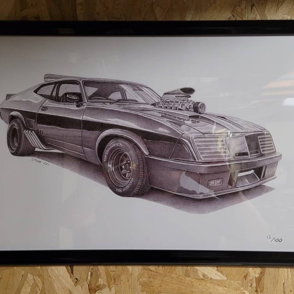 Holden VL Commodore SS Group A Walkinshaw A3 Print off Original Pencil ...