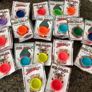 Printable Christmas Playdoh Gift Card Editable, Christmas Class Favors ...