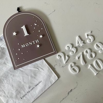 Acrylic Star Arch Milestone Cards Monthly Milestone Markers Boho ...