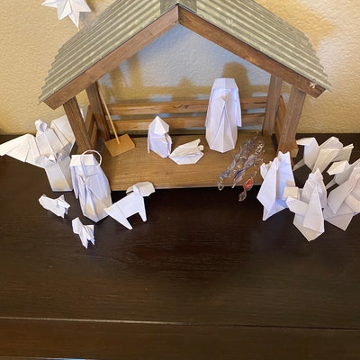 Origami Nativity Set, Handmade Nativity, Christmas Scene - Etsy