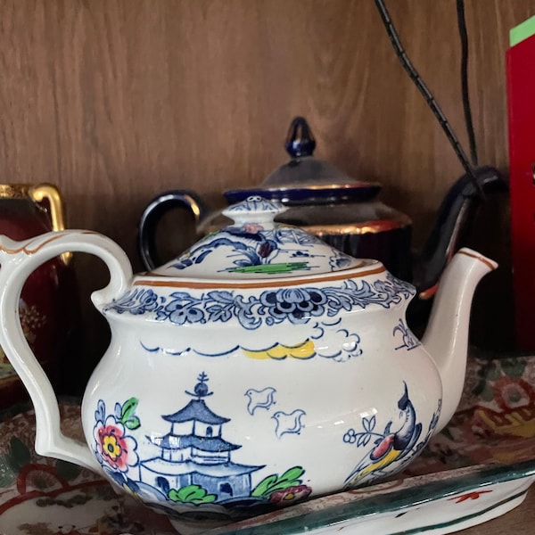 Antique Silver Plated Bachelor Tea Set, Teapot, Creamer, Sugar Bowl ...