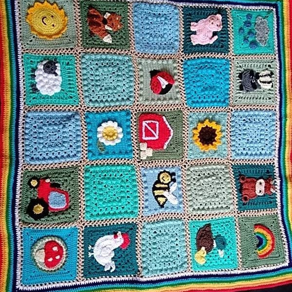 US TERMS - PDF Crochet Pattern - Down on the Farm Blanket - Etsy