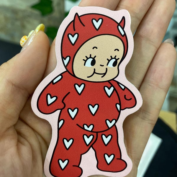 Devil Kewpie Doll Vinyl Sticker | Kewpie Doll - Etsy