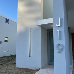 Modern House Numbers Modern Font Recycled Aluminum Set of 4 Numbers 4 ...