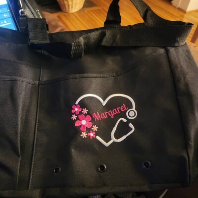 Monogrammed Nurse Utility Bag Personalized Medical Bag Nurse Utility ...