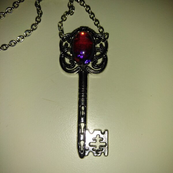 Dragon Breath Key Necklace - Mexican Fire Opal - Etsy