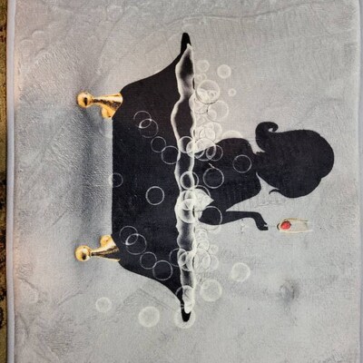 Funny Showering Skeleton Shower Curtain, Halloween Bathroom, Spooky ...