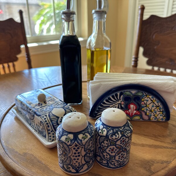 Talavera Napkin Holder Ceramic Multicolored Cobalt Blue Orange,green ...
