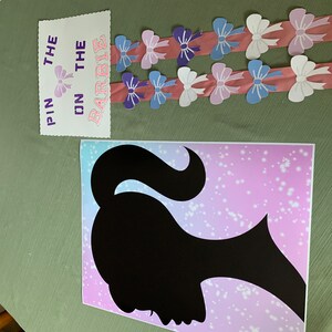 Pin the Bow on the Doll instant Download Party Game - Etsy