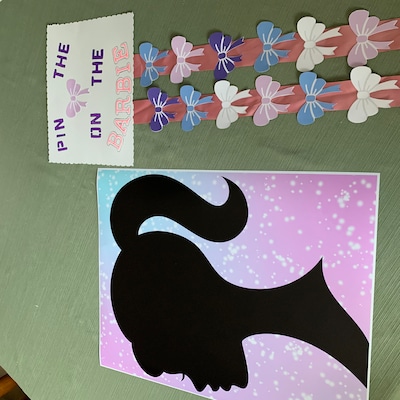Pin the Bow on the Doll instant Download Party Game - Etsy