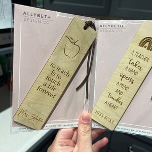 Teacher Quote Bookmark Teacher Appreciation Gift Gift for | Etsy