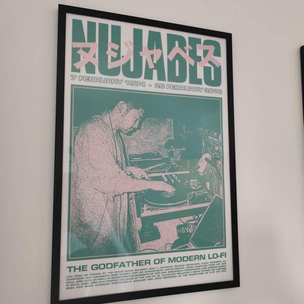NUJABES (jun Seba) Poster, Music Wall Art, Retro Graphic, Hip Hop ...