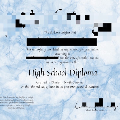 EDITABLE GED Certificate Template Printable High School Diploma ...