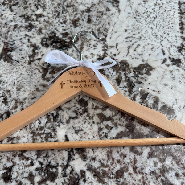 Hanger for Christening / Baptism / First Holy Communion, Personalised ...
