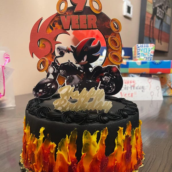 Shadow the Hedgehog Cake Topper - Etsy