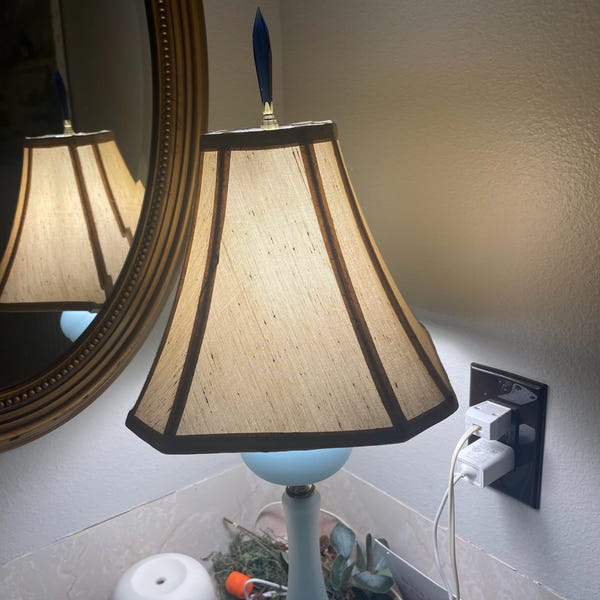 Cloisonne Style Green Porcelain Floral Ball Electric Lighting Lamp ...