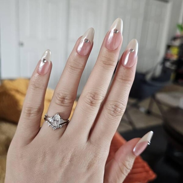 Tortoise Shell Flower Nails /custom Press on Nails/ Hand Made Press on ...