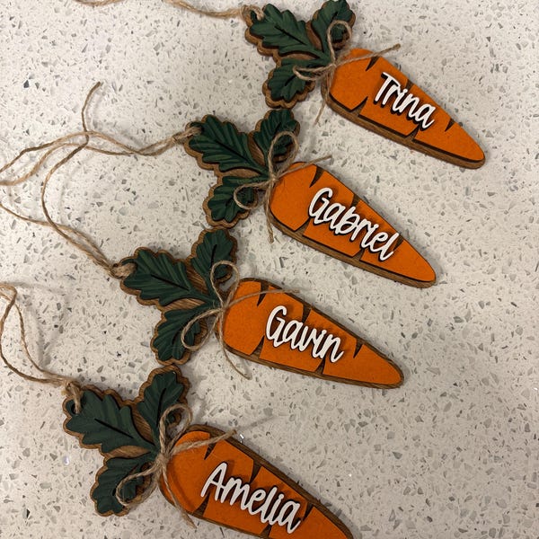 Personalized Carrot Easter Basket Tag | Carrot Tag | Persoalized Easter ...
