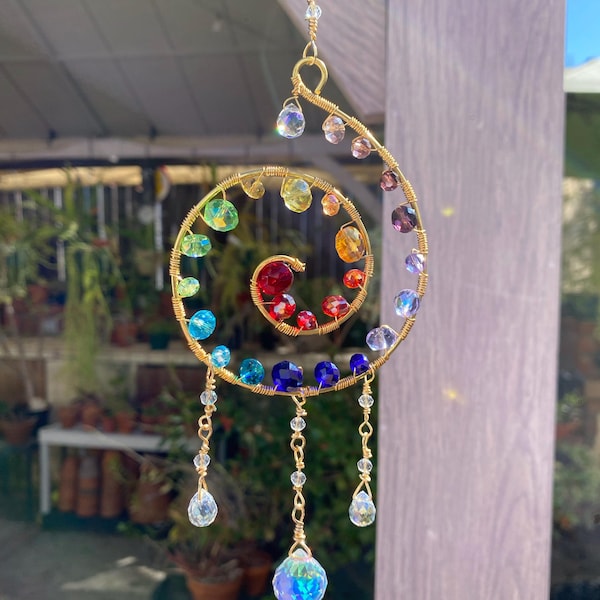 2" Metal Ring Suncatcher Frame | Set of 5 Gold Colored Macrame Hoops ...