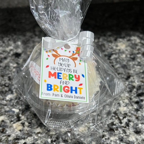 Christmas Gift Tags, Holiday Label, Holiday Gift Tags, Merry & Bright ...