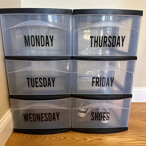 Days of the Week Label Set decals Only - Etsy