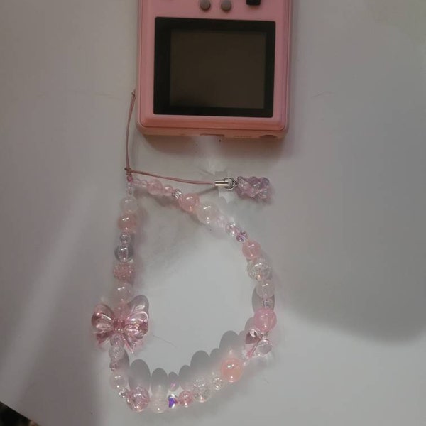 Pink Bow Tie Phone Charm Strap, Phone Lanyard, Phone Accessory, Gift ...