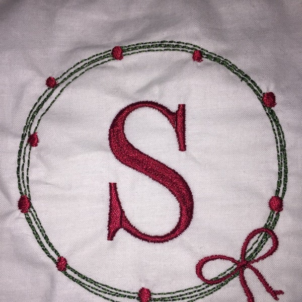 Quick Stitch Circle Monogram Machine Embroidery Design File 2in, 3in ...
