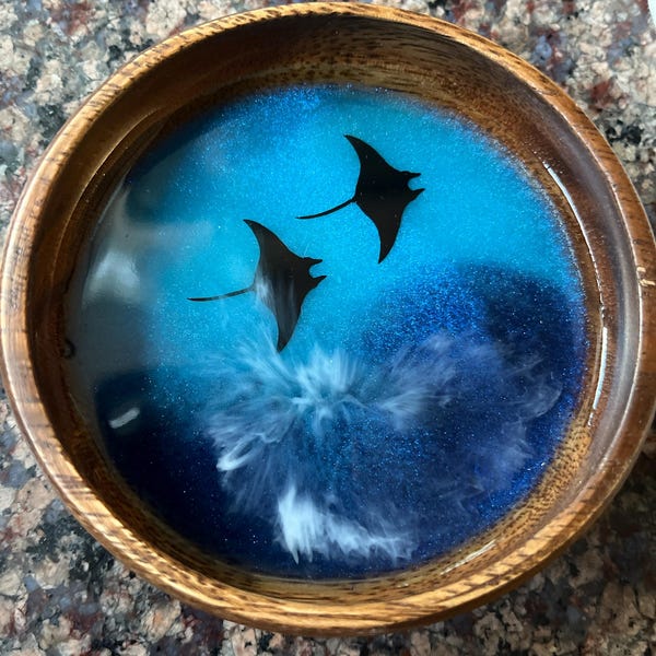 Manta Ray Ring Dish, Stingray Jewelry Dish, 3D Ocean Decor Gift ...