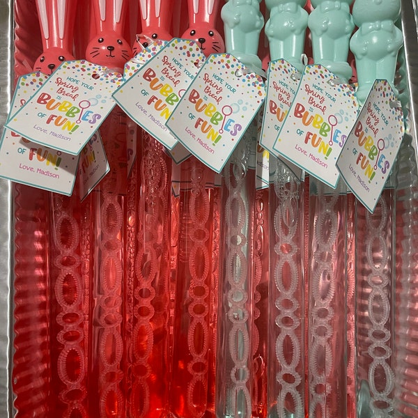 Hope Your Spring Break is Bubbles of Fun Tags Spring School Gift Tags ...