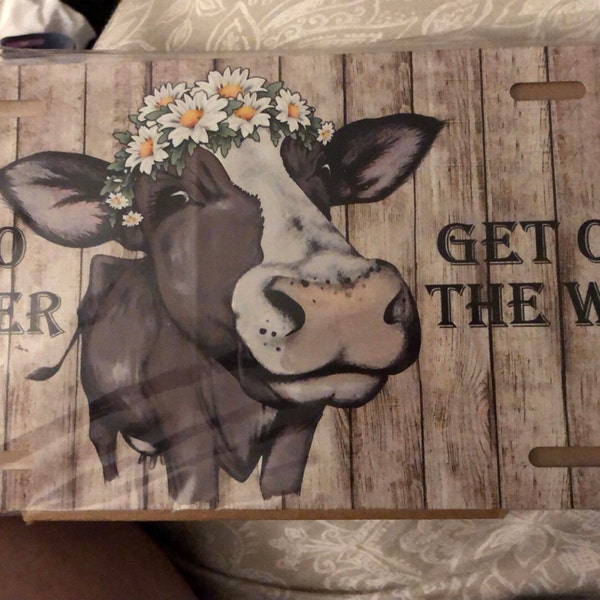 Cow License Plate, Personalized License Plate, Front License Plate ...