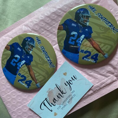 Custom Photo Magnet 3 1/2 Inch Button Magnet personalized Sport Photo ...