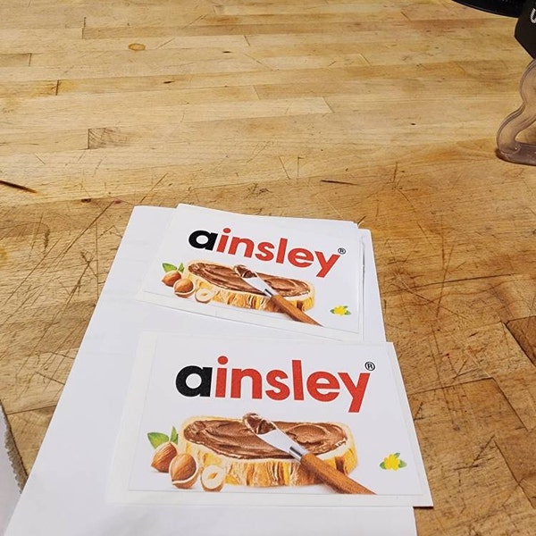 Customized Chocolate Spread Label Sticker - Personalized Funny Vinyl ...