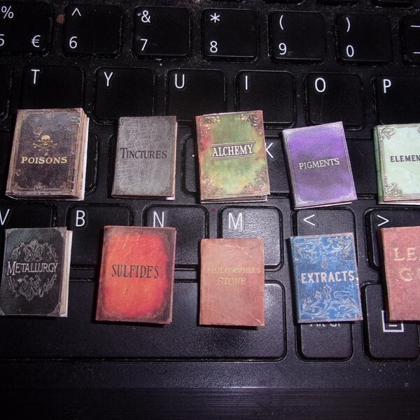1:12 Miniature Printable Magic Books - Set of 10 - Etsy