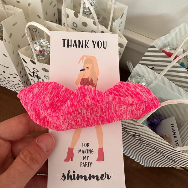 Printable Scrunchie Card Par-tay Favor T Swift Eras Party Theme Purple ...