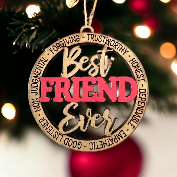 Friend Ornament Svg, Best Friend Ever Digital File, Gift for Best ...