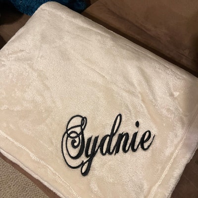 Personalized Custom Soft Blanket With SCRIPT Name 8 Colors to Choose ...