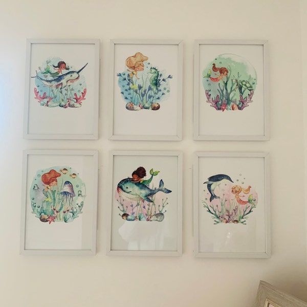 Watercolor Under the Sea Ocean Animals Instant Printable Download ...