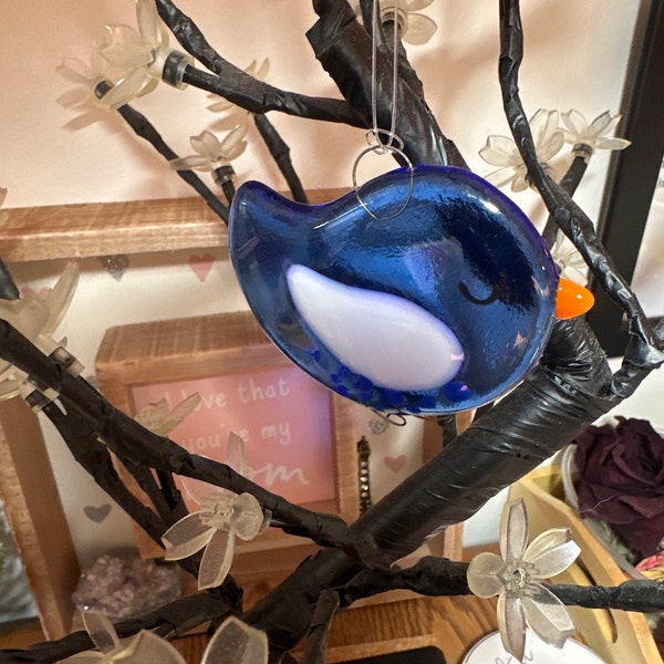 Summer Flower Garden Suncatcher, Wood Stand, Fused Glass, Handmade ...