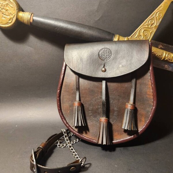 Leather Scottish Sporran Pouch Tutorial and PDF Pattern Digital ...