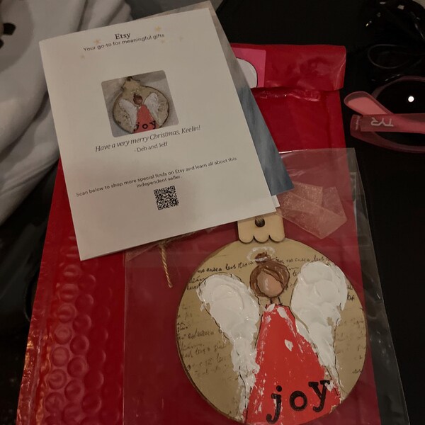 Custom JOY Angel Ornament - Etsy