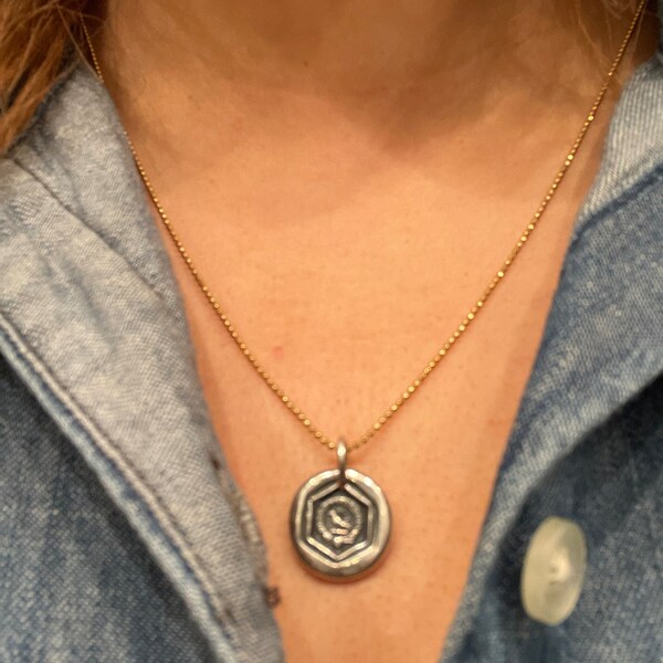 Raven Wax Seal Necklace - God Feeds the Ravens - DEUS PASCIT CORVOS ...