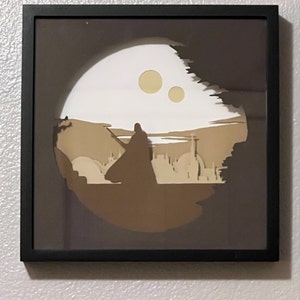 Star Wars Paper Cut Lightbox, Shadow Box, SVG, 3D Paper Cut Template ...