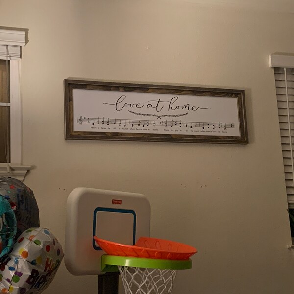Love at Home Music Framed Farmhouse Sign - Etsy