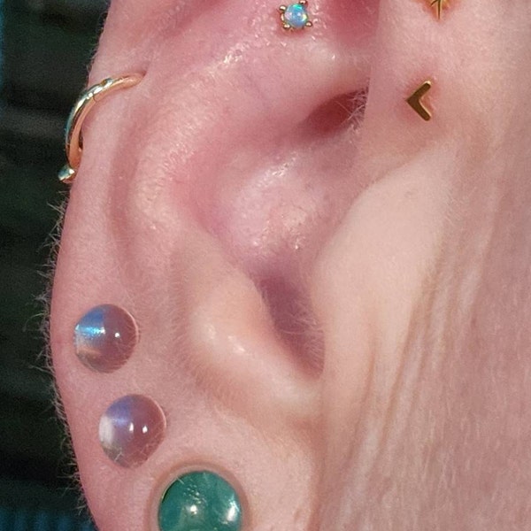 18G/16G Star Internally Threaded Labret Tragus Stud Conch Earrings ...