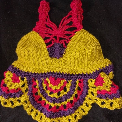 Rainbow Crop Top PDF Crochet Pattern - Etsy