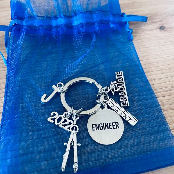 Graduation Gift for Engineer Keychain / 2025 Engineering Key Chain ...