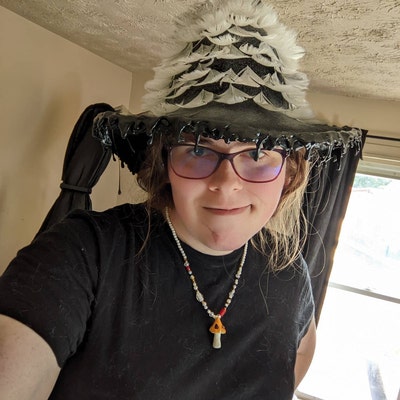 Inky Cap Mushroom Hat Witchy Wool Slouchy Tiktok Trend Mushroomcore ...