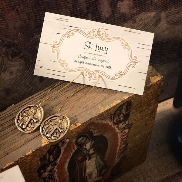 Cross Charm, Pocket Cross, Circle Cross Coin Token, Gold Cross ...